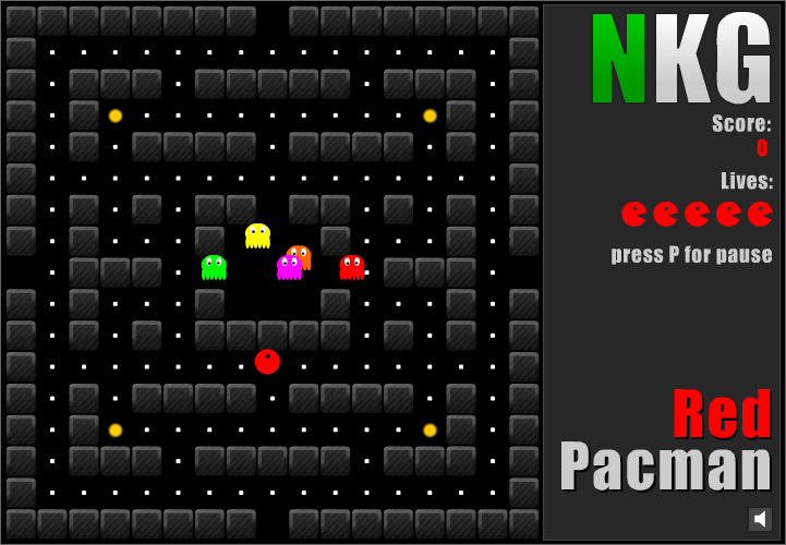 Red Pacman Game | kizione