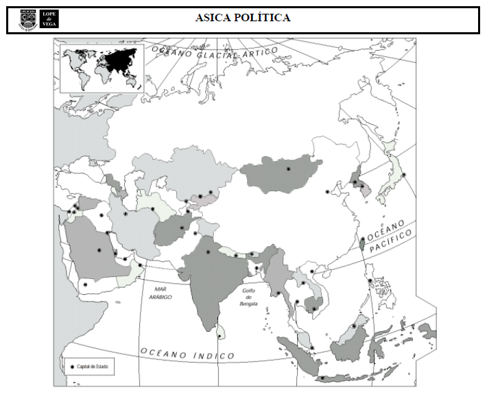 MAPAS FÍSICO Y POLÍTICO DE ASIA