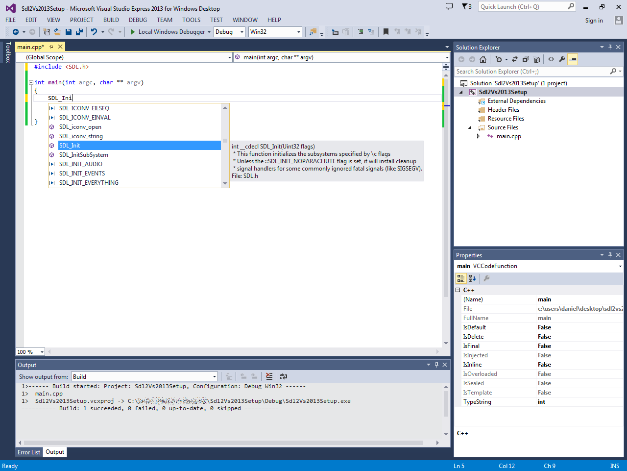 Programmer's Ranch: SDL2: Setting up SDL2 in Visual Studio (2013 or any other)