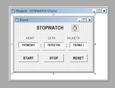 Membuat Program Stopwatch Sederhana dengan Visual Basic 6.0 ~ Domarku Web Design