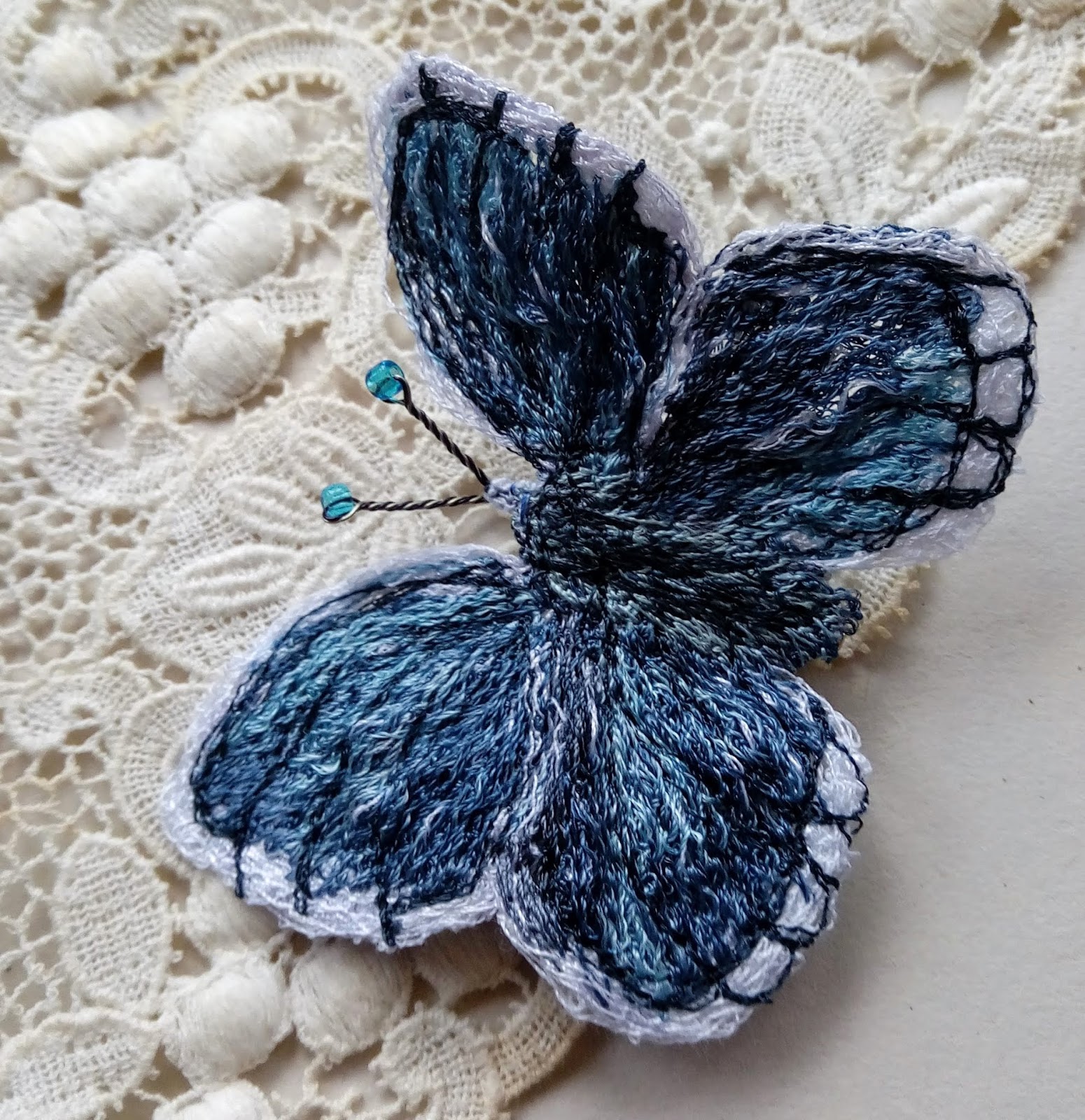 Delicate Stitches: Flutter by, Butterfly: Dissolving Fabric and Machine ...