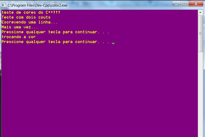 COMO MONTAR TELAS EM C++ - SYSTEM COLOR - USANDO DEV C++