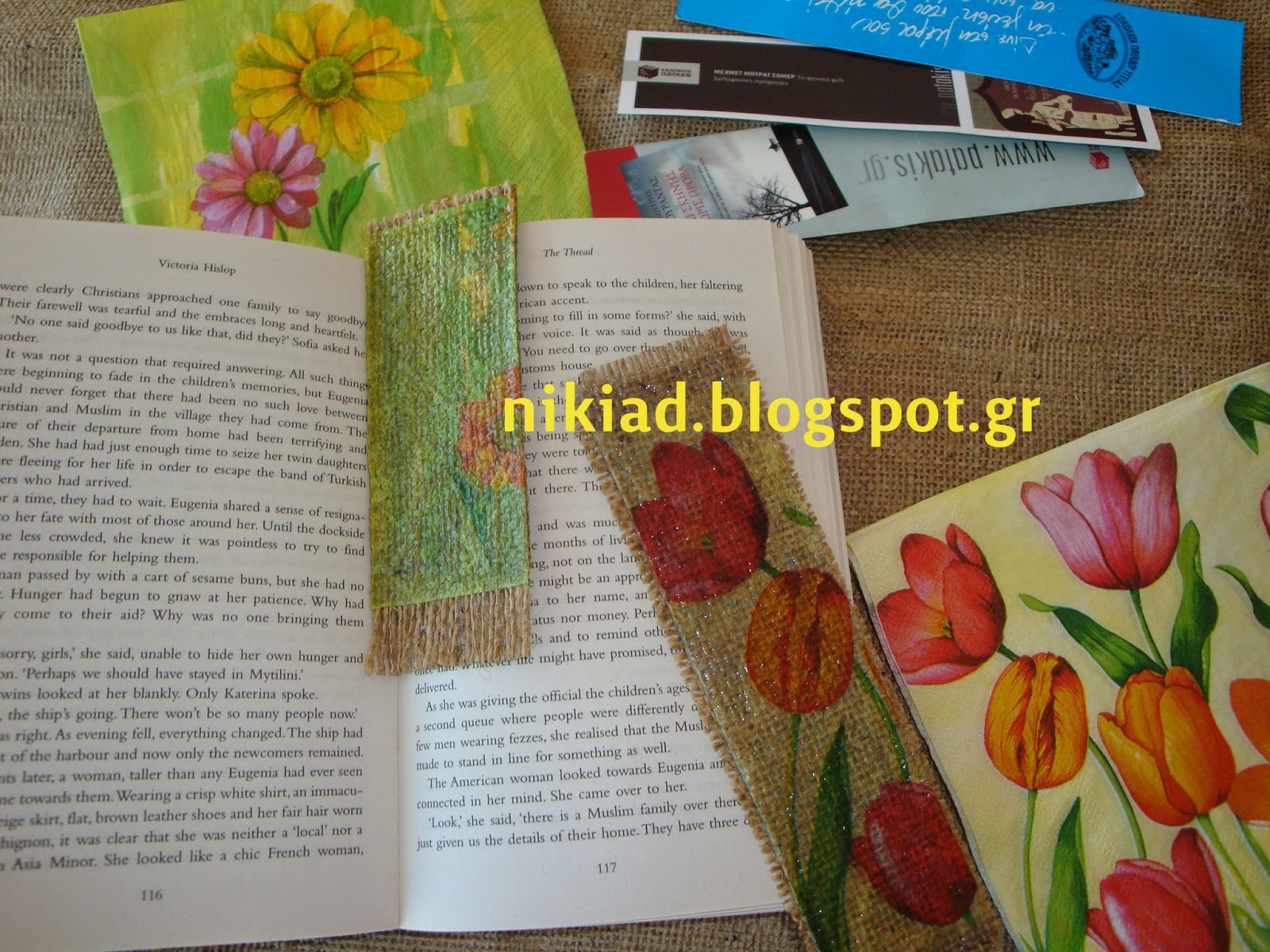 Χειροτεχνήματα: Ντεκουπάζ σελιδοδείκτες / Decoupage bookmarks