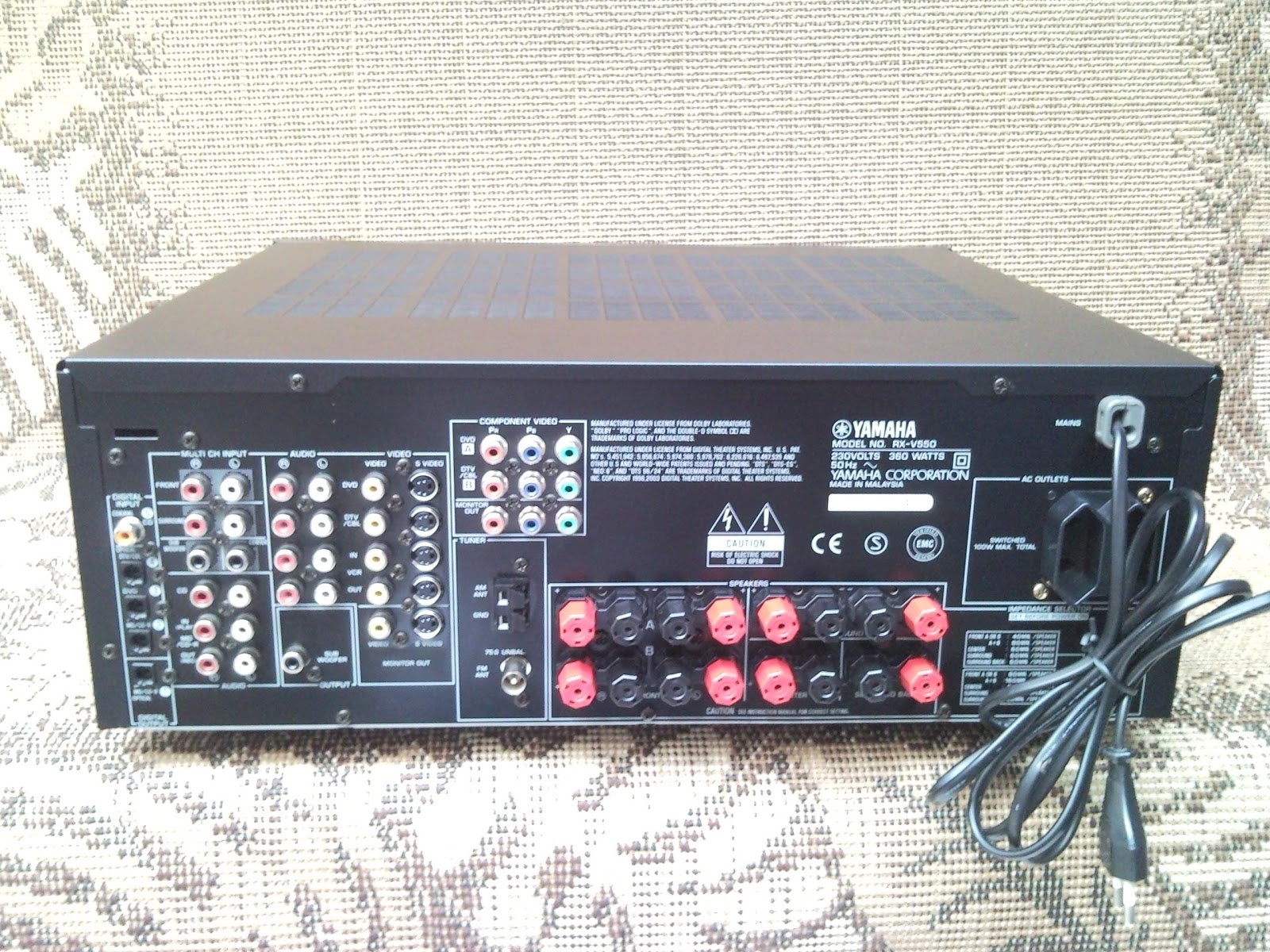 Lentera Akustika: Yamaha RX-V550 (AV Receiver)