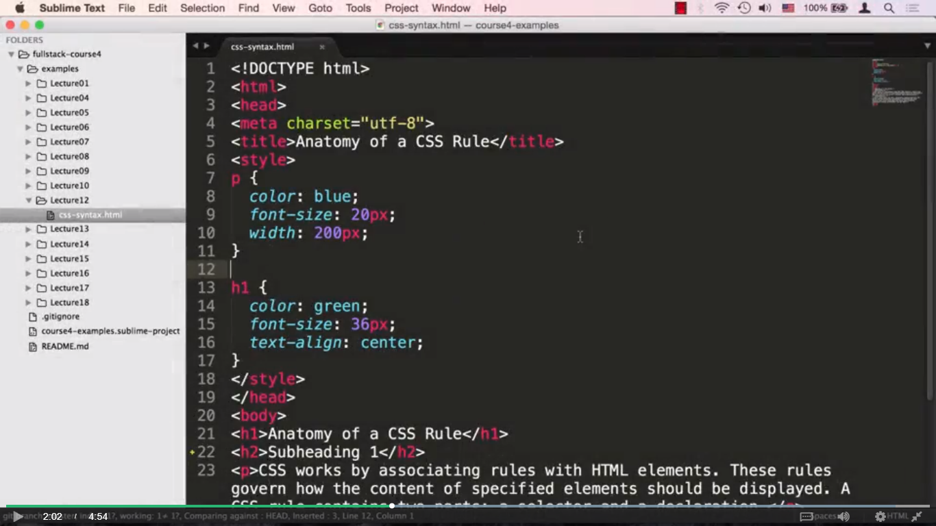 Anatomy of a CSS Rule | HTML - CSS - And Javascript for Web Developers