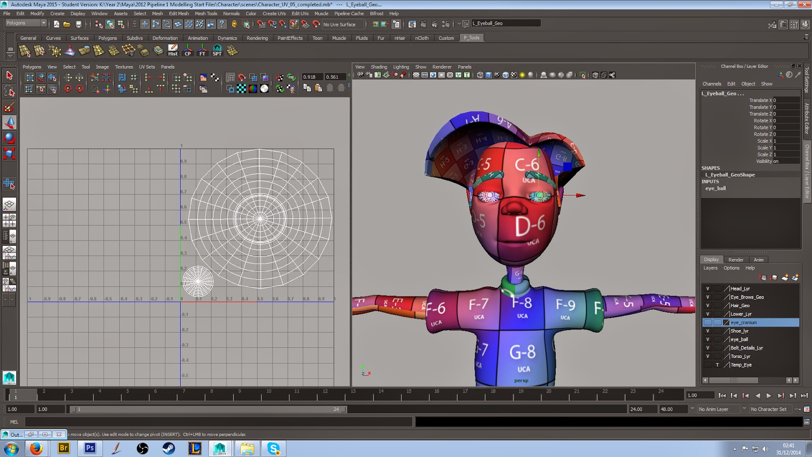Ant Faulkner: Maya: Character UV's and UV Maps - Complete