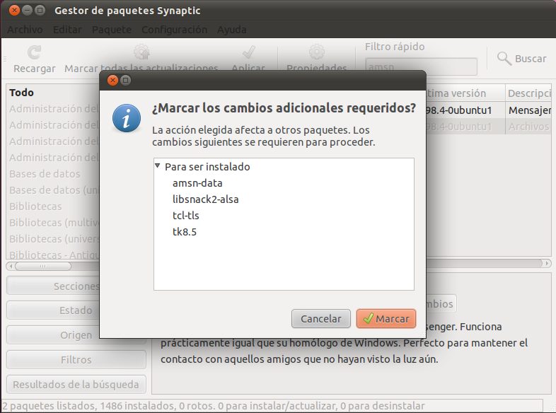 Computación para Todos: Instalando AMSN en Ubuntu : SYNAPTIC y GKSU