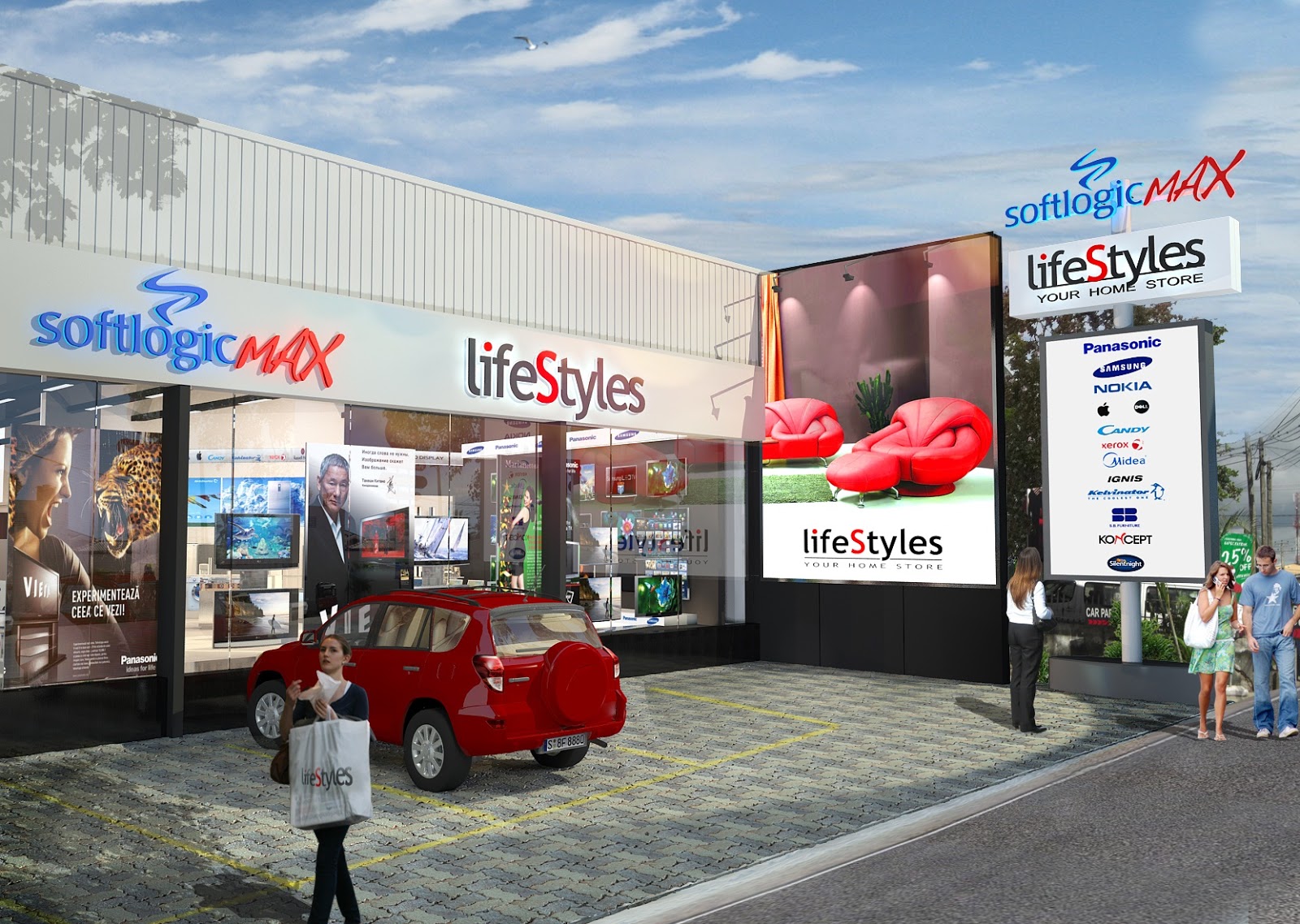 Thilan's 3D Artworks Gallery: SOFTLOGIC/ PANASONIC SHOWROOM-KALUBOWILA