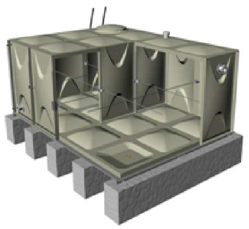 WATER TANK: GRP TANK Drawing For 36Ton-4x6x1.5MH