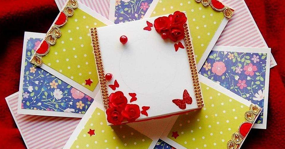 Explosion Boxes: 3 layered white explosion box