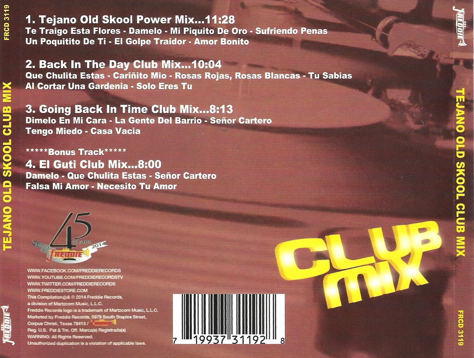 RULO TEXANO: TEJANO OLD SKOOL - CLUB MIX (DISCO 2014)