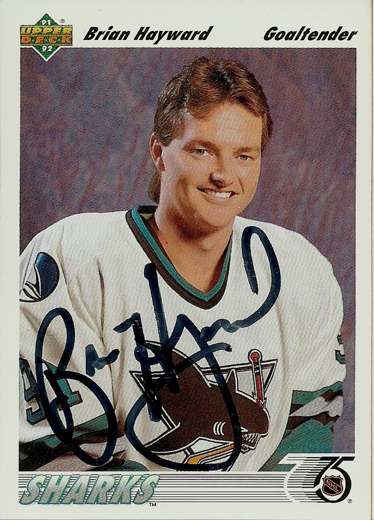 Hell's Valuable Collectibles: Brian Hayward: Three Signed Sharks Cards