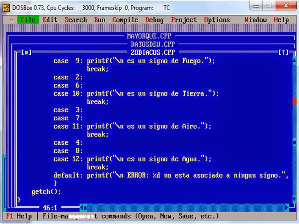 programacion basica: programas de c++