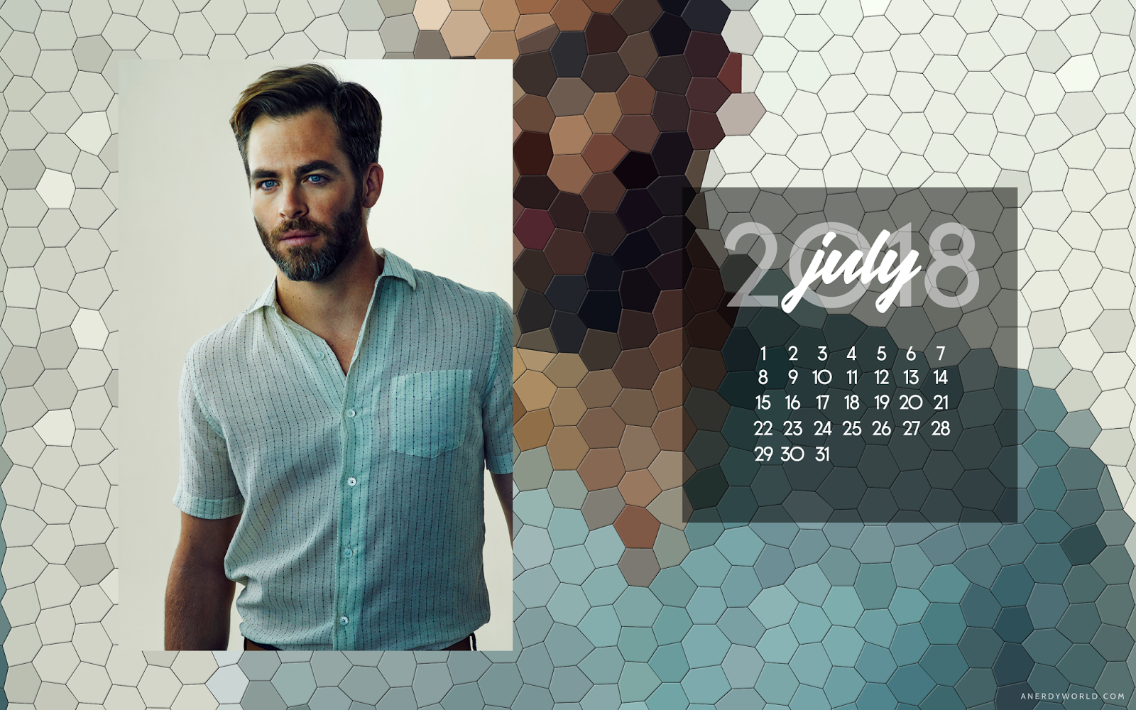 A Nerdy World: Hey July | 2018 Man Calendar