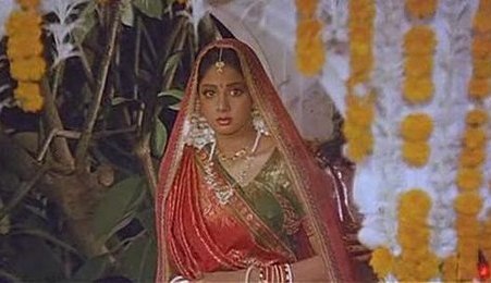 Sridevi: Sridevi's bridal look in Chandni (1989): The stunning red saree
