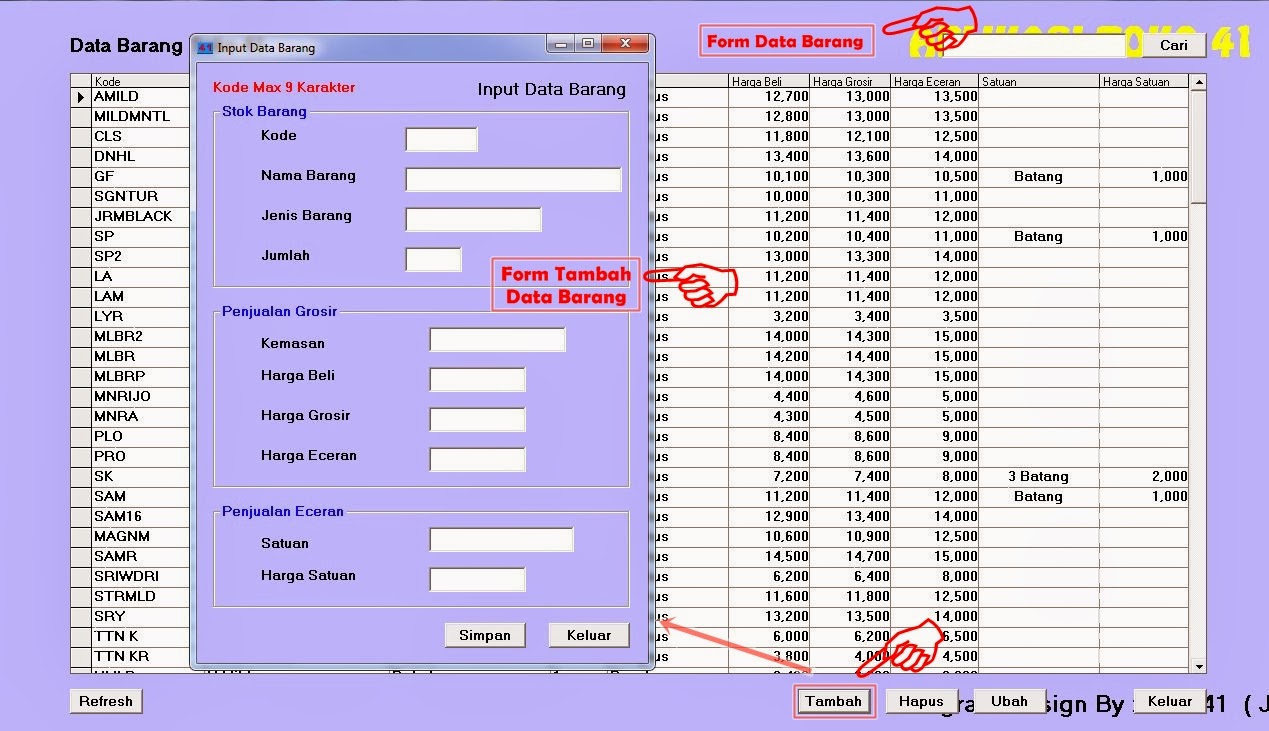 Coding Tambah Data Pada Datagrid Dengan Form Tambah ~ Aneka Tutorial Pemrograman