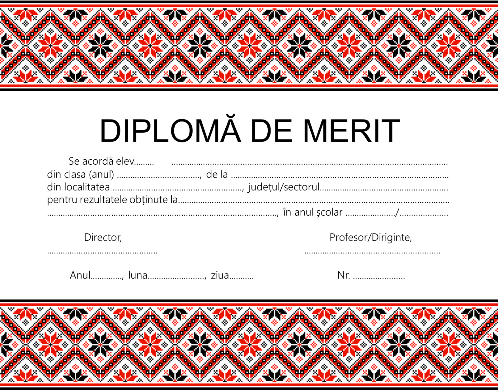 Diplome de absolvire (două modele) - Materiale didactice de 10(zece)