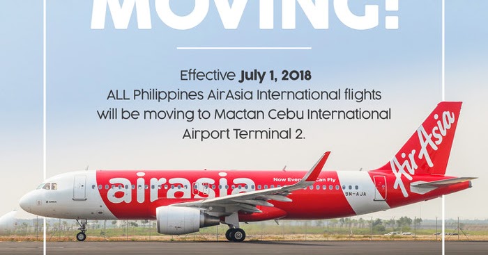 AirAsia moves international flights to new terminal 2 in Mactan Cebu ...