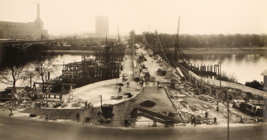 Building the Chelsea Bridge, 1936 ~ Vintage Everyday