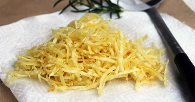 Bocados Caseros: Como hacer patatas paja o patatas cerilla crujientes
