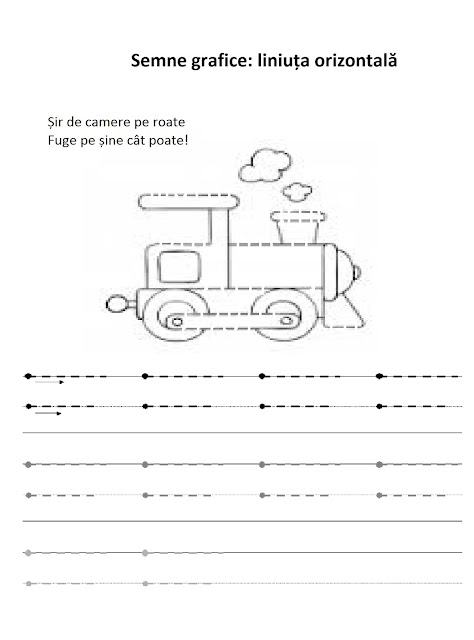 Lumea lui Scolarel...: Clasa pregătitoare:Linia orizontală