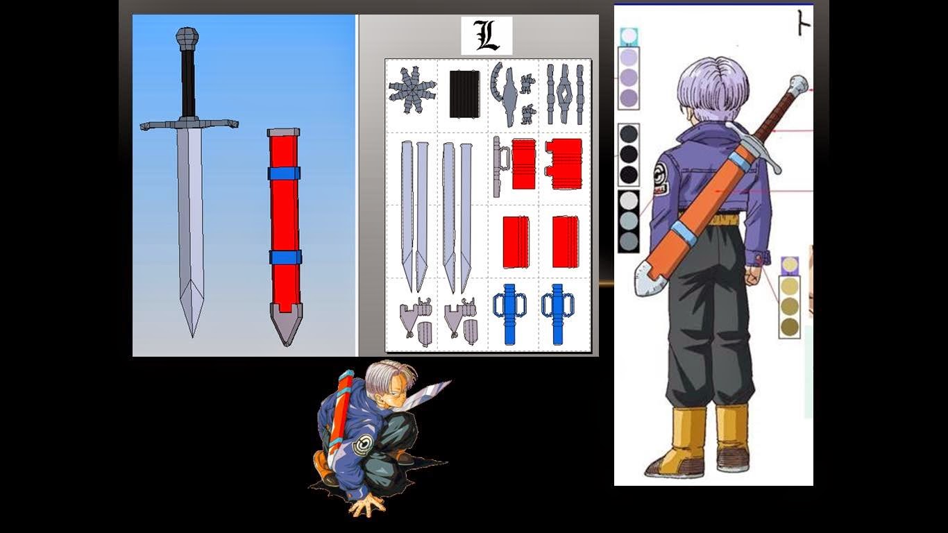 PapercraftZone Br: Trunks Sword - Papercraft
