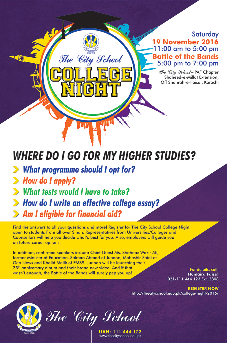Official Blog for Girls Section: College Night 2016