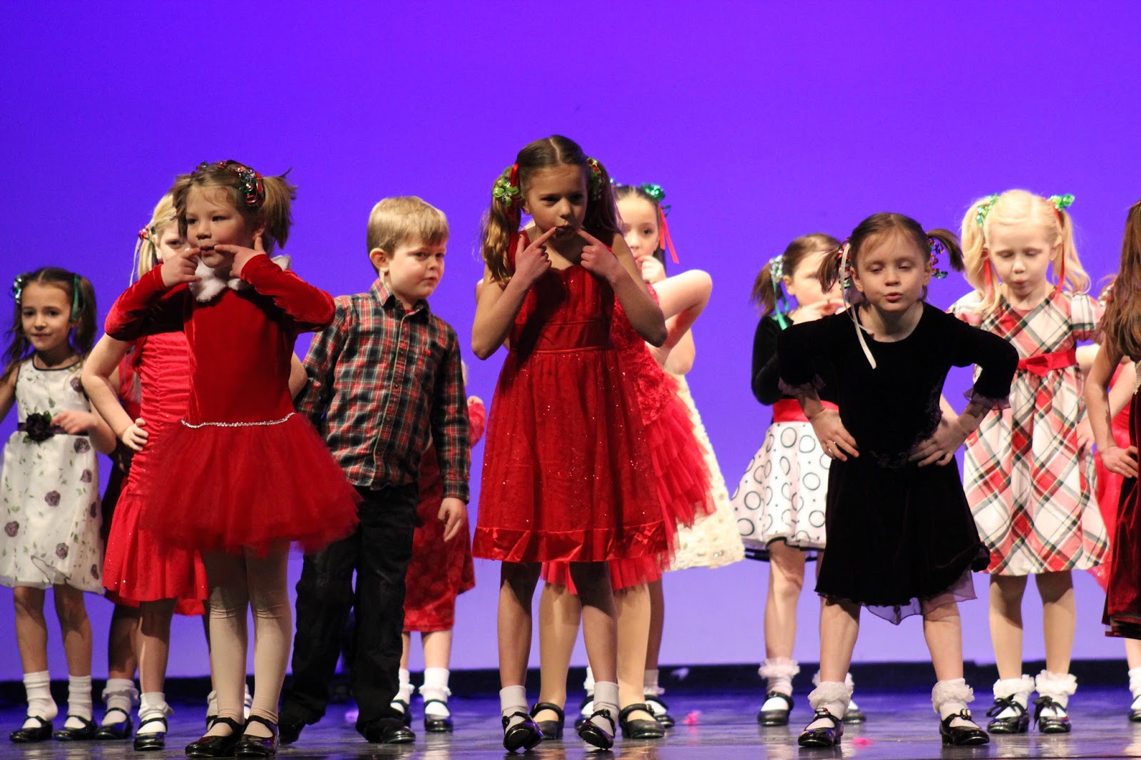 two daughters, one son: Winter dance recital '16