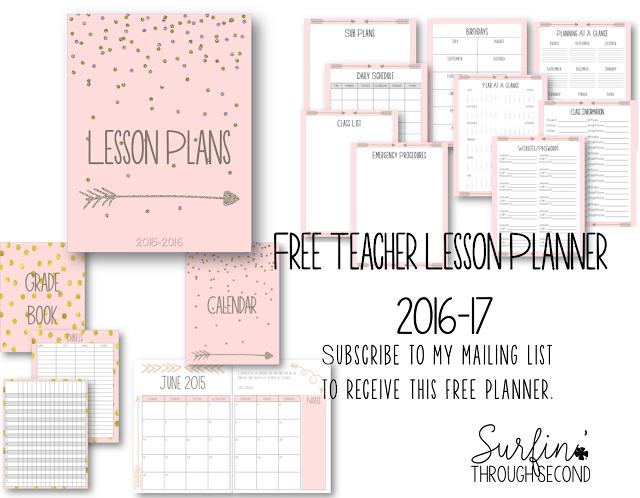 Back To School Freebie - Surfin' Through Second