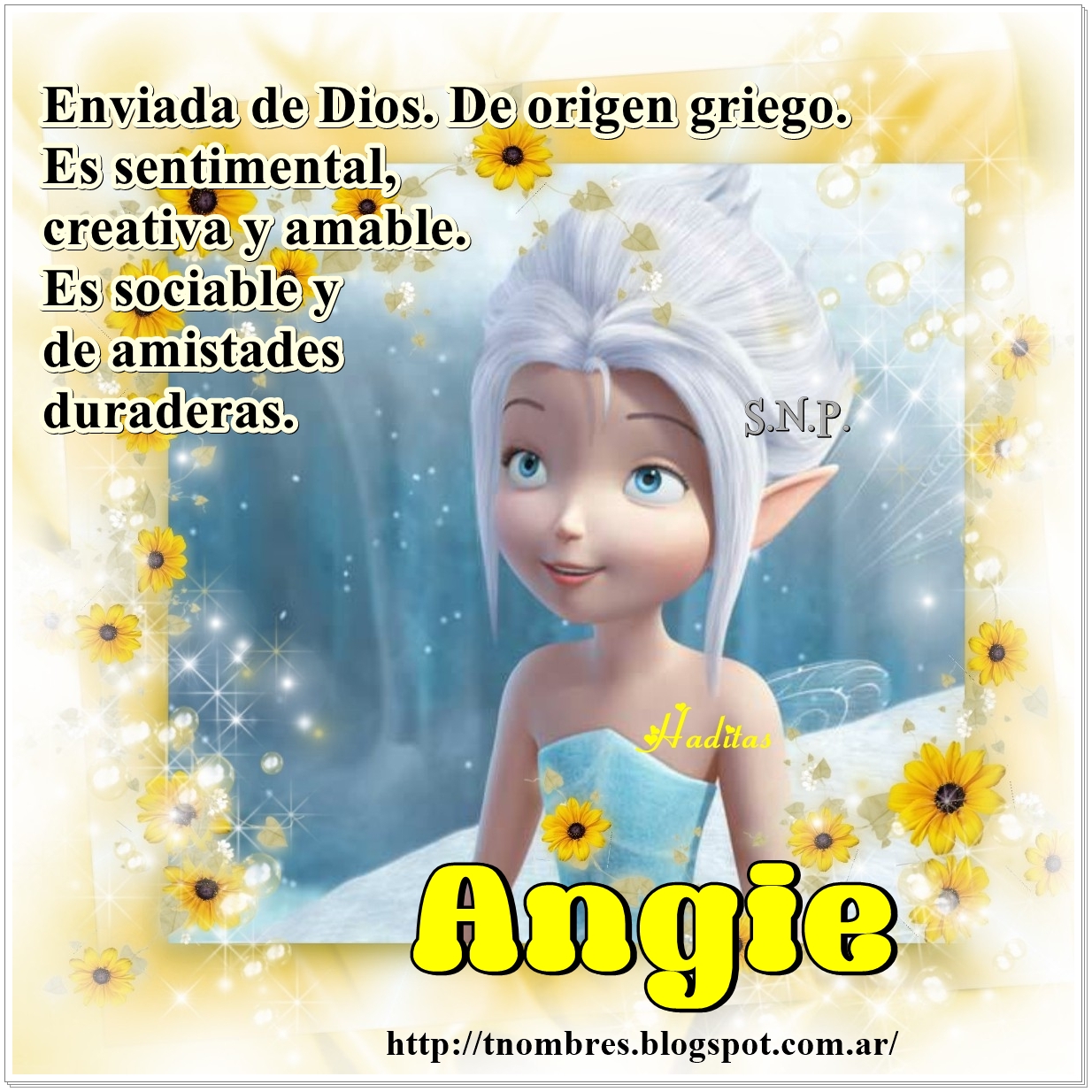 Angie nombre, Significados de los nombres, Te quiero de verdad