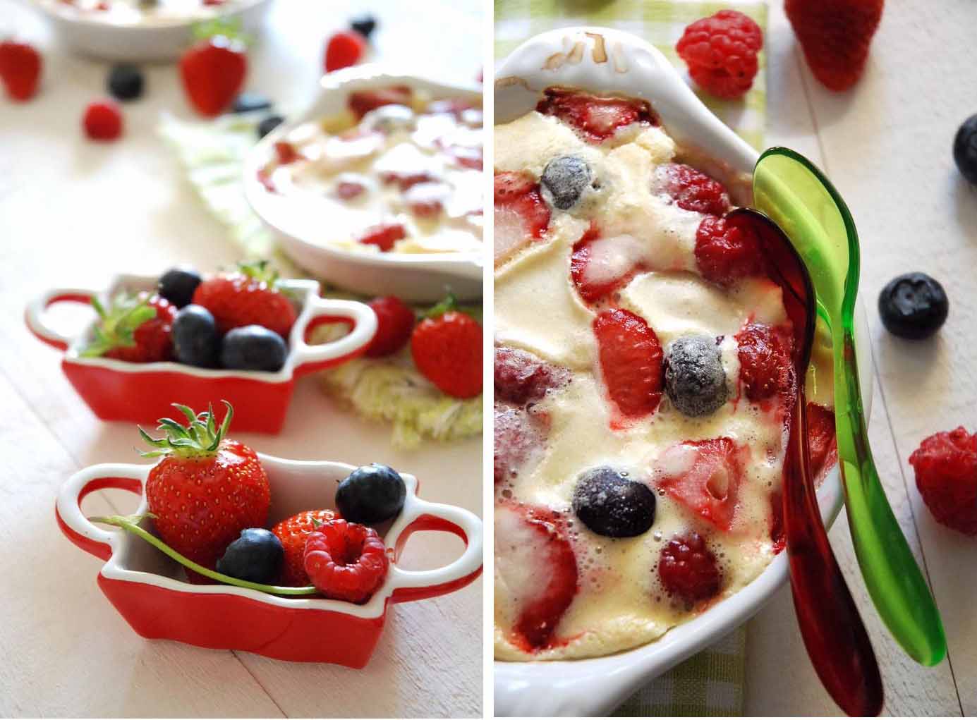 Recipe Book: Gratin de Fruits rouges (Red fruit Gratin) - Berries gratin