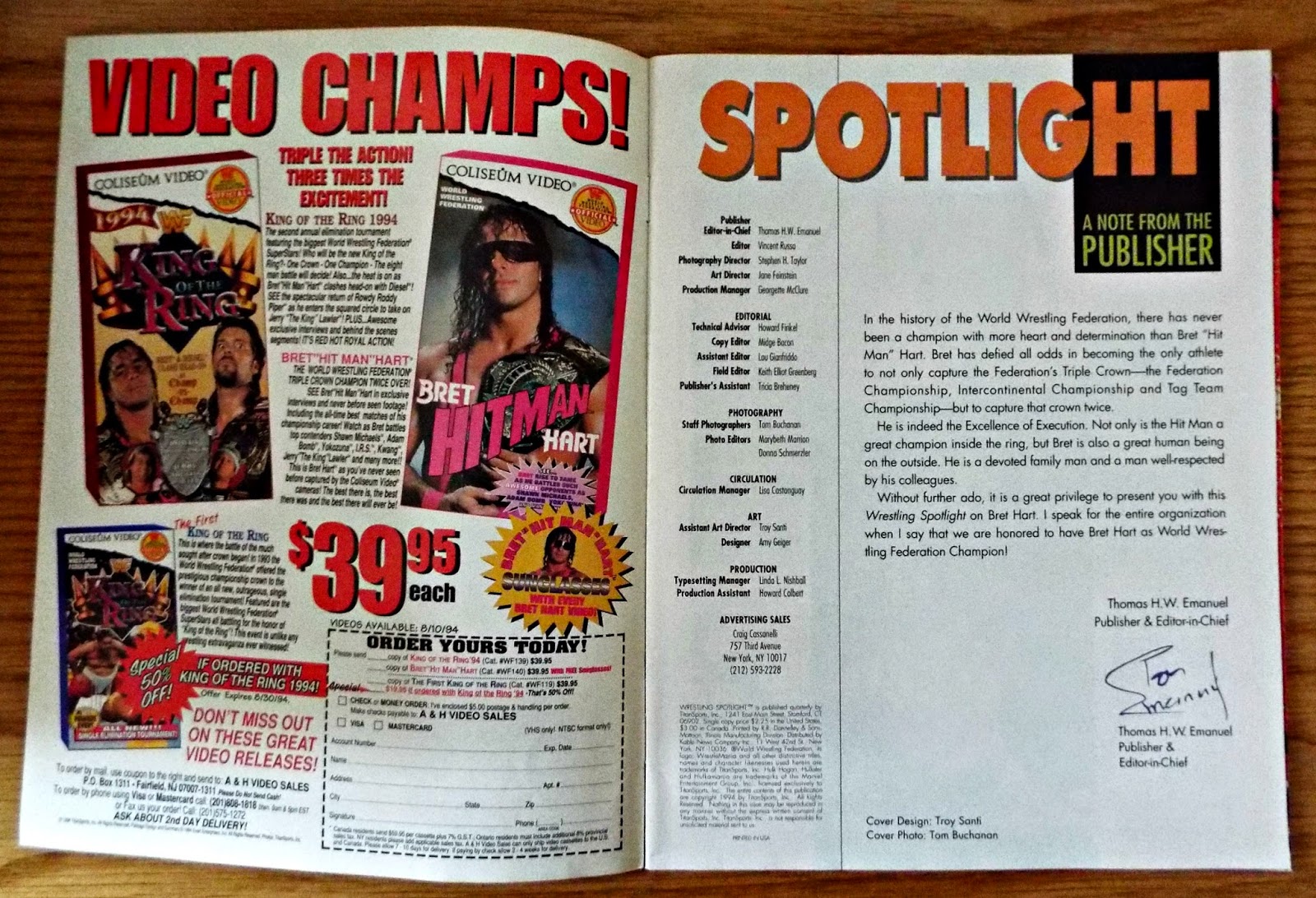 Haus Of Wrestling: *MAGAZINE REVIEW* WWF (WWE) SPOTLIGHT MAGAZINE ...