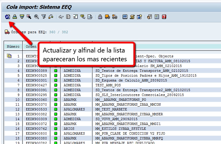 SAP Generales: Ejecutar un transportes Transacción (STMS)