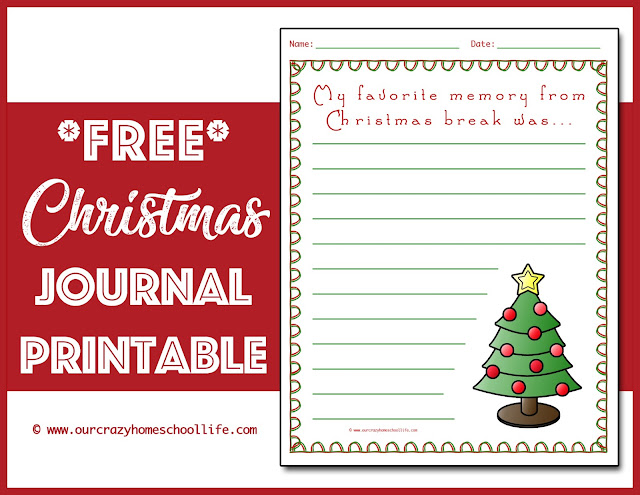 My Favorite Memory From Christmas Break - *FREE* Journal Printable ...