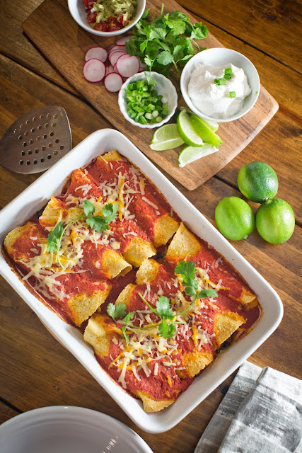 The Chubby Vegetarian: Sweet Potato, Kale, & Black Bean Enchiladas