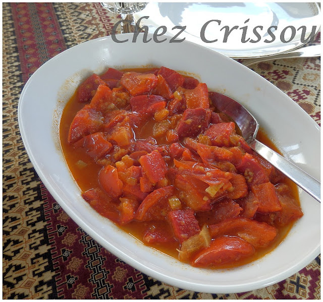 CHEZ CRISSOU: SALADE TIÈDE DE POIVRONS ROUGES