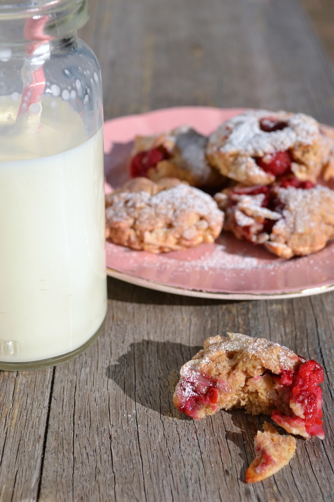 Raspberry and Almond Spelt Cookies | This Whole Soul