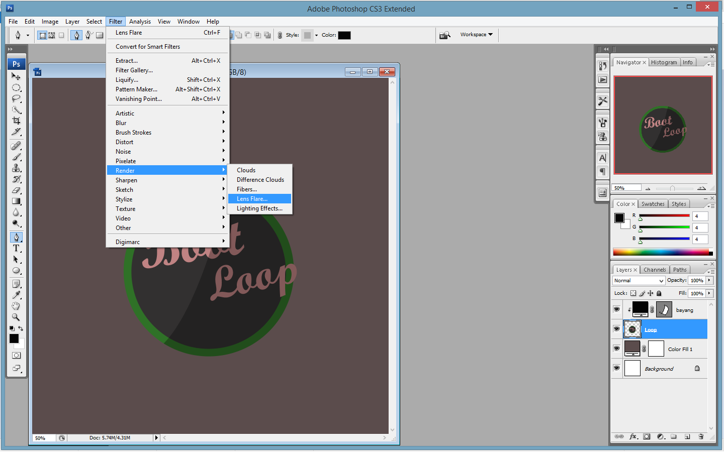 Membuat Desain Logo Seerhana Dengan Adobe Photoshop CS3