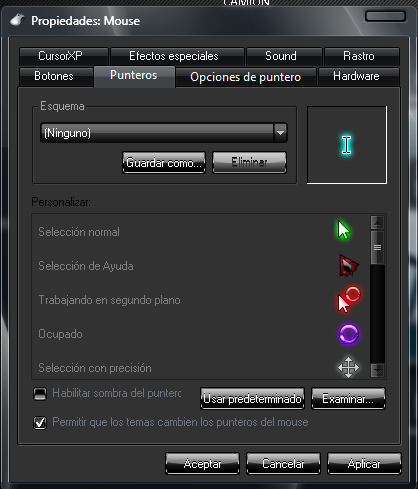 Todo Para Windows 7: Cambiar puntero del mouse W7