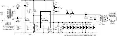 555 timer bassed Electronic lock circuit with explanation | Electronic ...