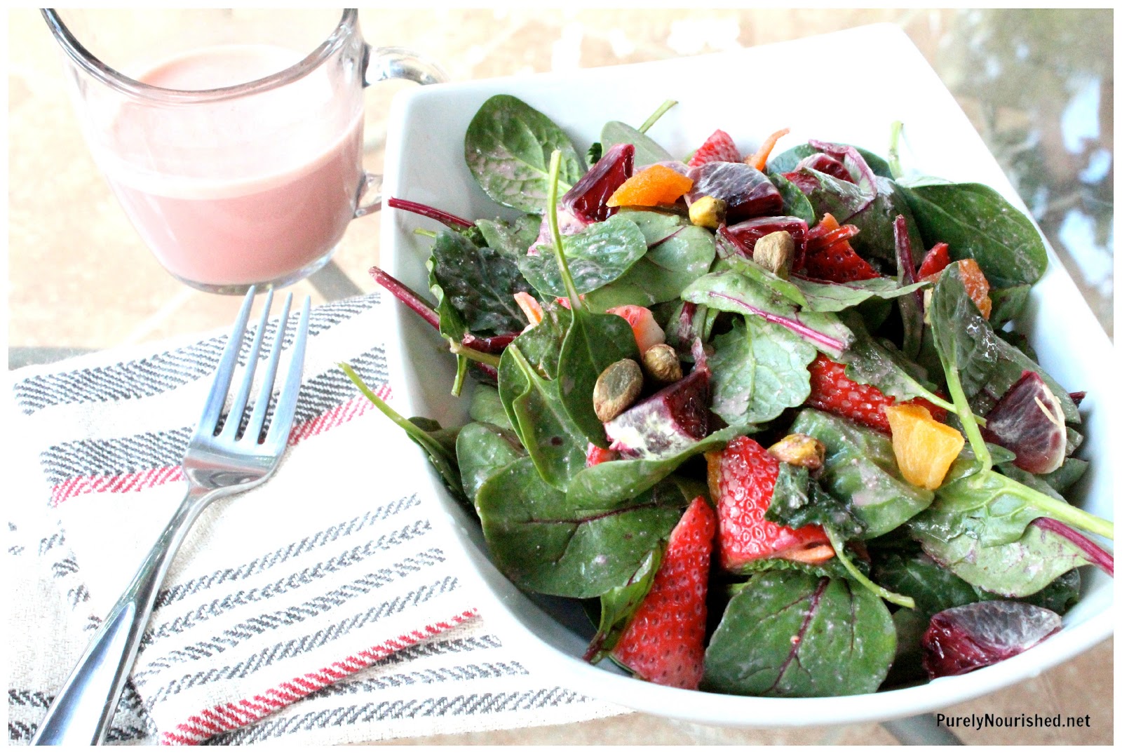 Purely Nourished: Baby Ruby Salad with Blood Orange Cashew Dressing