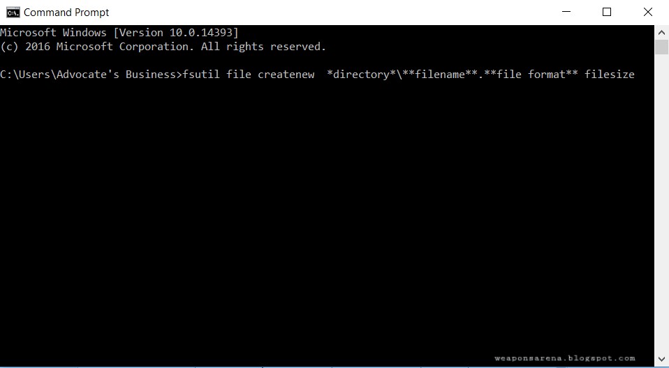 How to Create a Fake File Using CMD - WEAPONS-X TRICKS & TIPS