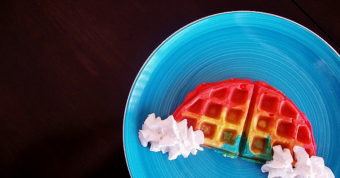 Momma Told Me: Somewhere Over The Waffle- Rainbow Waffles Concept