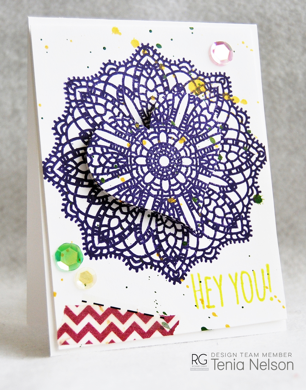Jazzy Paper Designs: Hey You Doily Card