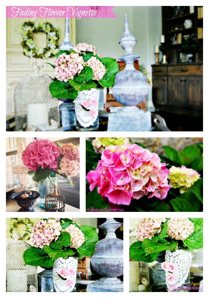 Fading Flower Farmhouse Vignette - At Home with Jemma