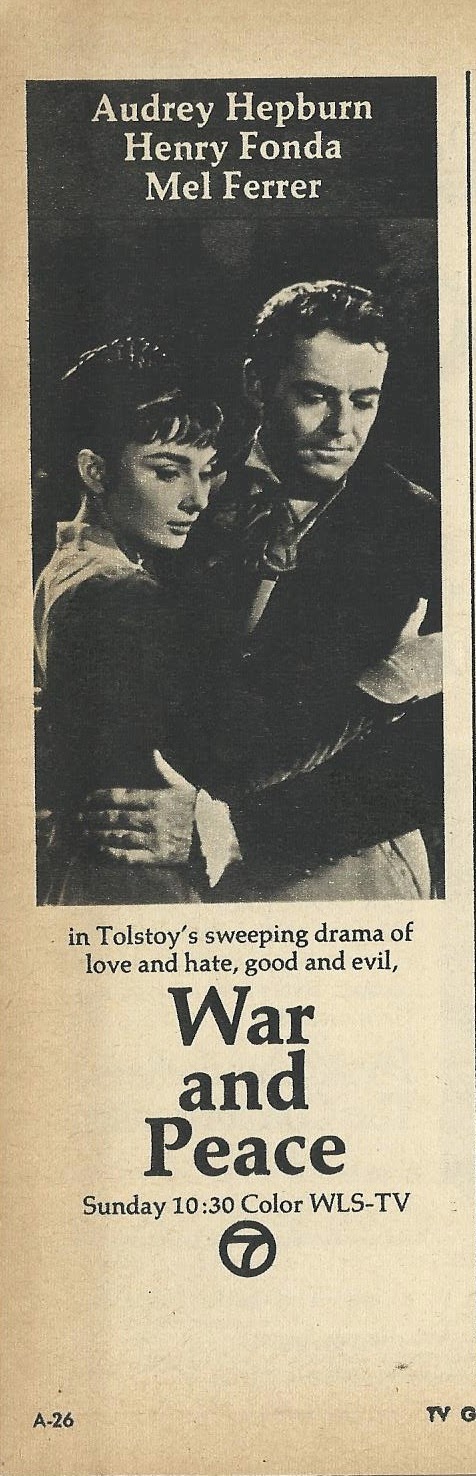 The TV Guide Historian: War & Peace Ad