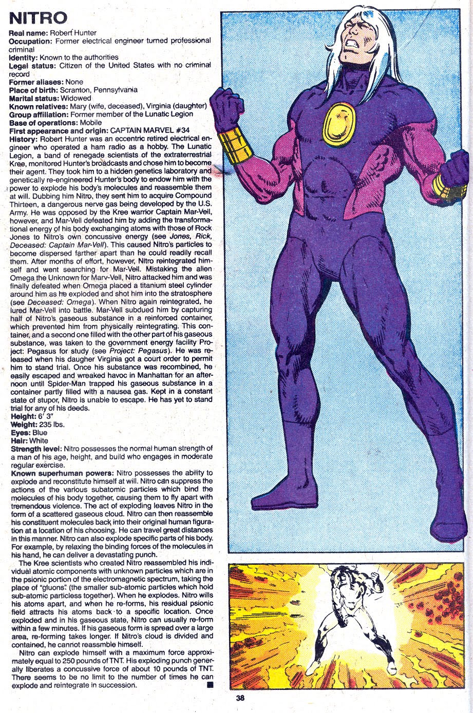 Fichas de Superheroes Marvel y DC: Nitro