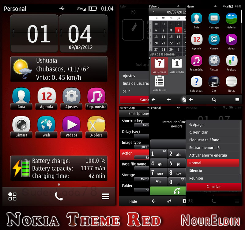 Ssyams-Symbian: Theme:Nokia Theme Red by NourEldin