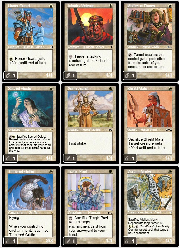 Magic the Gathering Adventures: [Legacy] One and Two-drop White Creatures