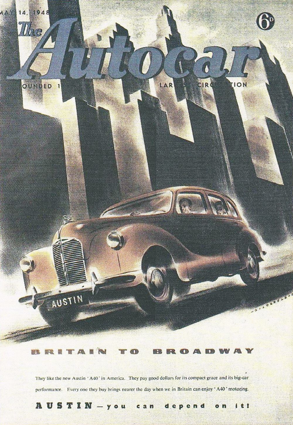 transpress nz: 1948 Austin A40 advert